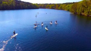Stand Up Paddling Berlin at the beautiful lake Schlachtensee ...