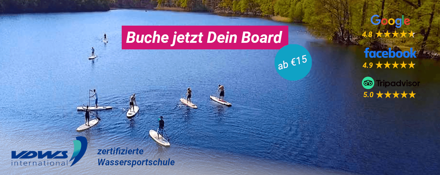 Stand Up Paddling Berlin Schlachtensee ☀ Stehpaddler SUP Verleih